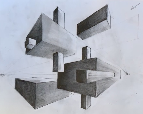 Two Point Perspective Drawing Shading Exercise That Art Teacher