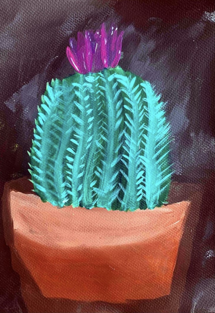 Cactus Acrylic Painting Lesson - THAT ART TEACHER