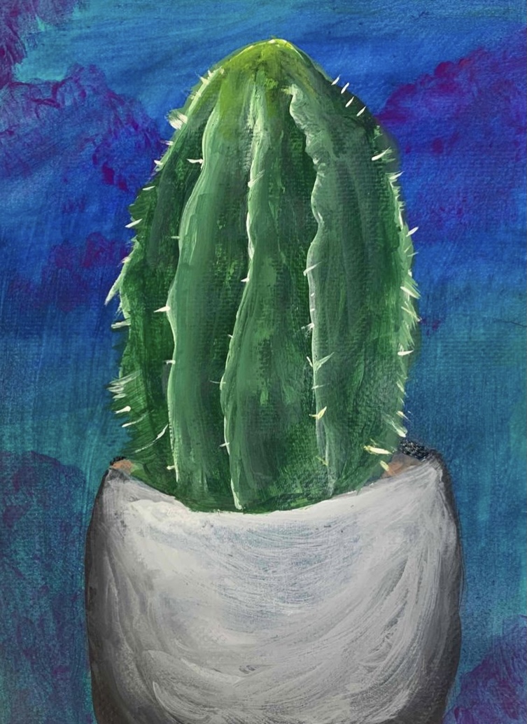 Cactus Acrylic Painting Lesson - THAT ART TEACHER